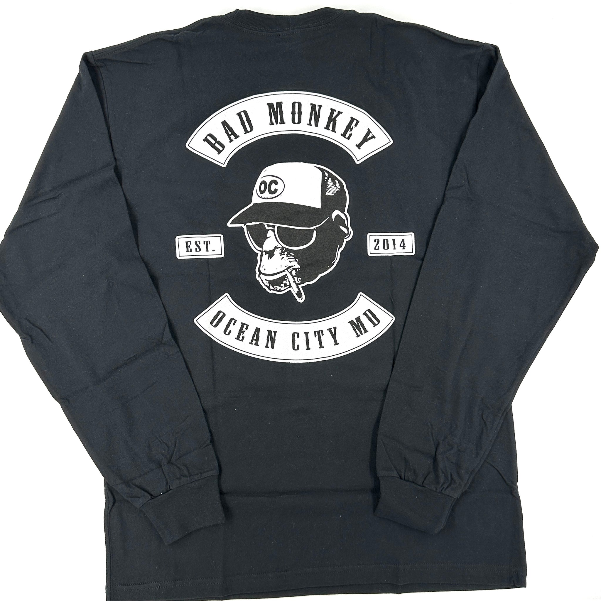Bad Monkey Biker Patch Long Sleeve T-Shirt – Bad Monkey OC