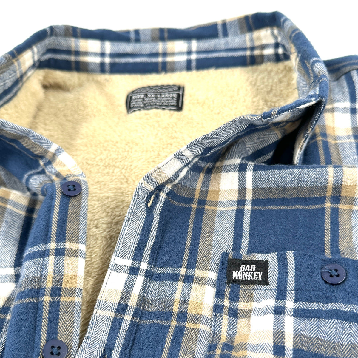 Bad Monkey Biker Patch Sherpa Lined Flannel – Bad Monkey OC