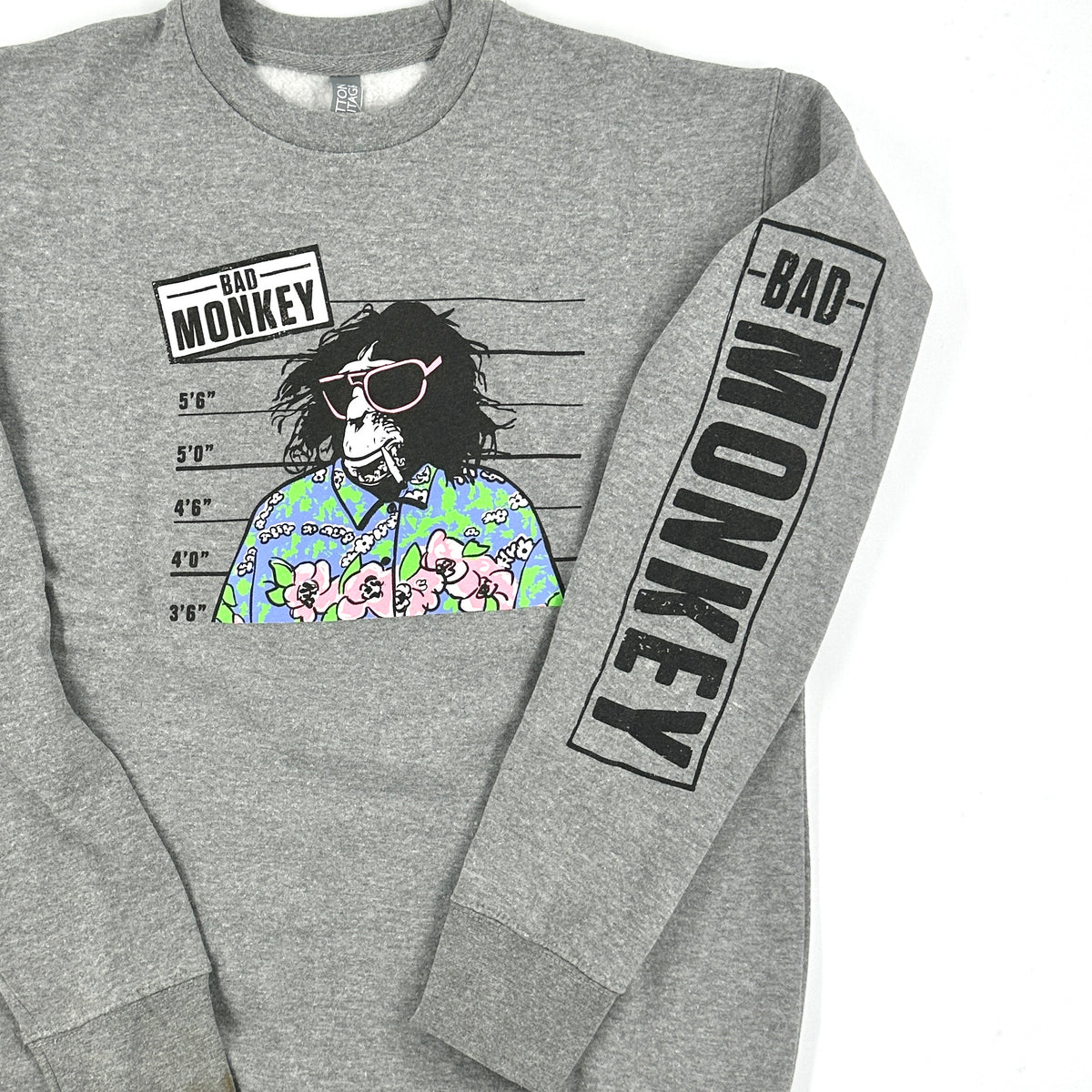Mugshot Monkey Crewneck Sweatshirt – Bad Monkey OC