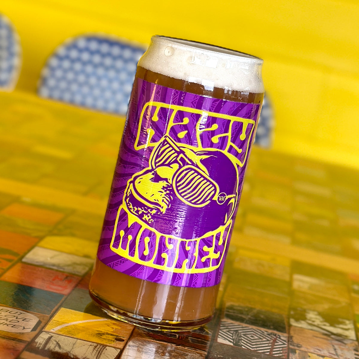 Hazy Monkey Tall Boy Can Glass – Bad Monkey OC