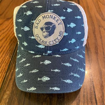 Fish Print Monkey Patch Hat – Bad Monkey OC